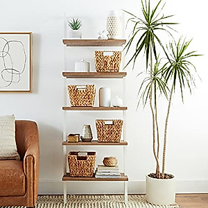 Trademark Innovations Hyacinth Storage Basket with Handles, Rectangular (Set of 4, 11.5")