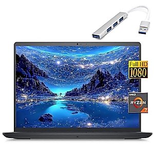 Dell Inspiron 15 3525 Laptop, 2023 Newest 15.6" FHD Laptop, AMD Ryzen 7 5700U(8-core) Processor, 64GB RAM, 2TB SSD, AMD Radeon Graphics, Wi-Fi, Bluetooth, HDMI, Windows 11 Home