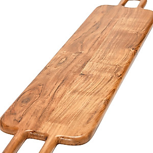 Creative Co-Op Acacia Wood Cheese/ Serving Board w 2 Handles
