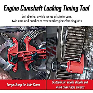OFBAND 5PCS Dual Cam Clamp Camshaft Kit - Anti Slip Locking Timing Tool Kit for Single Twin Quad Camshaft Clamp Engine - Universal Cam Bearing Tool