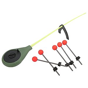 Alomejor 5pcs Winter Ice Fishing Rod Pole Tip Portable Winter Fishing Pole Ice Finishing Rod Spring for Outdoor Winter Fishing Tackle Auxiliary Equipment(M)