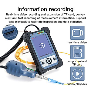 400X Magnification Fiber Optic Inspection Probe KIP-600V, Support Real-time Video Recording + Expansion of TF Card + Four UPC Tips + 3.5 inch HD LCD Display + 4,000mAh Large Battery Capacity FTTX Tool