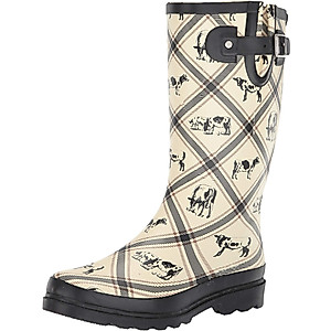Western Chief Printed Tall Rain Boot Country Cows 10 M