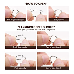 AINUOSHI Moissanite Huggie Earrings for Women Hoop Sterling Silver Hypoallergenic Earring Anniversary Birthday Gifts for Her, Christmas New Year Jewelry Gifts