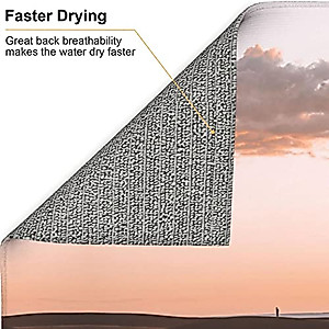 Lonely shadow on the desert Printed Drying Mat For Kitchen Ultra Absorbent Microfiber Dishes Drainer Mats Non-Slip Silicone Quick Dry Pad - 18 X 16inch