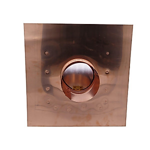 Generic Copper Rooftop Exhaust Vent Cap with Damper and Bottom Extension (10 Inch)