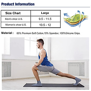 Ozaiic Yoga Socks for Women&Men Non-Slip Grips & Straps, Ideal for Pilates, Pure Barre, Ballet, Dance, Barefoot Workout, fitness Slipper Hospital Socks with Grips