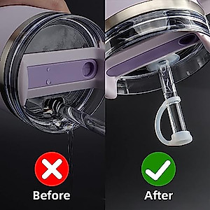 2 Sets Silicone Spill Stopper for Stanley 40/30 oz Quencher H2.0&1.0 Tumbler with Handle including 2 Straw Cover Sets 2 Round Leak Stoppers 2 Square Spill Stoppers for Stanley Cup Accessories