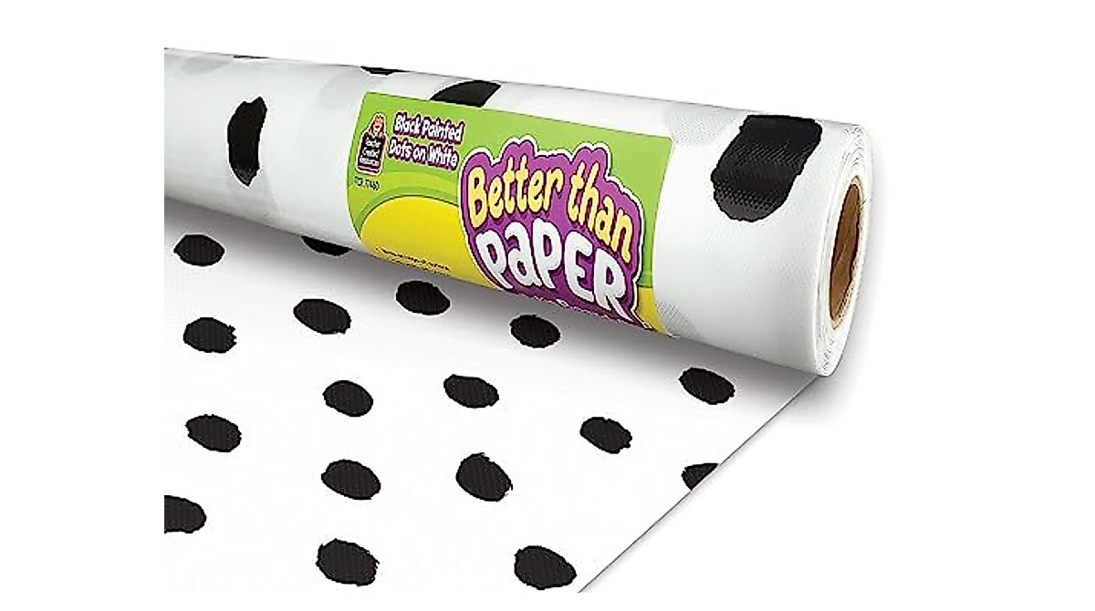 Black Dots Bulletin Board Roll for Easy Setup