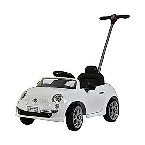 Best Ride On Cars Fiat 500 Push Car, White 37 x 19 x 12 inches, Large, White