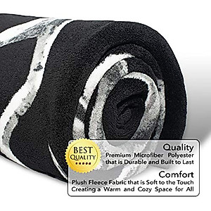 JUST FUNKY Skyrim Collectibles | Skyrim Dragon Emblem Fleece Throw Blanket | 45” x 60”