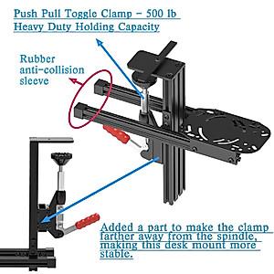 2 Set The Desk Mount for The Flight Sim Game Joystick, Throttle and Hotas Systems Compatible with Logitech X56, X52, Thrustmaster T-Flight Hotas,Thrustmaster T.16000M, Thrustmaster TCA,Wining orion 2