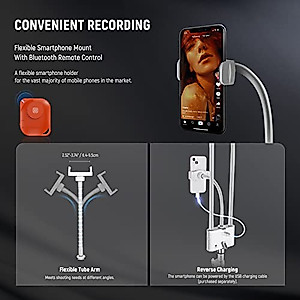 NEEWER Esthetician Light with Phone Holder & Travel Bag Kit, Support 2.4G/PC/MAC Control & Separate Control of 2 LED Light Heads, CRI98+ Bi Color Stepless Dimmable Tattoo Lighting Lash Lamp, BH40B