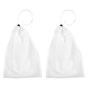 SAVITA 2pcs 8 x 12 Inch Pool Vacuum Bag Replacement, Pull-N-Lock Cord Pool Leaf Vacuum Cleaner Net Bags Fine Smooth Aquarium Filter Bag Fine Mesh for Swimming Pools Ponds and Aquariums