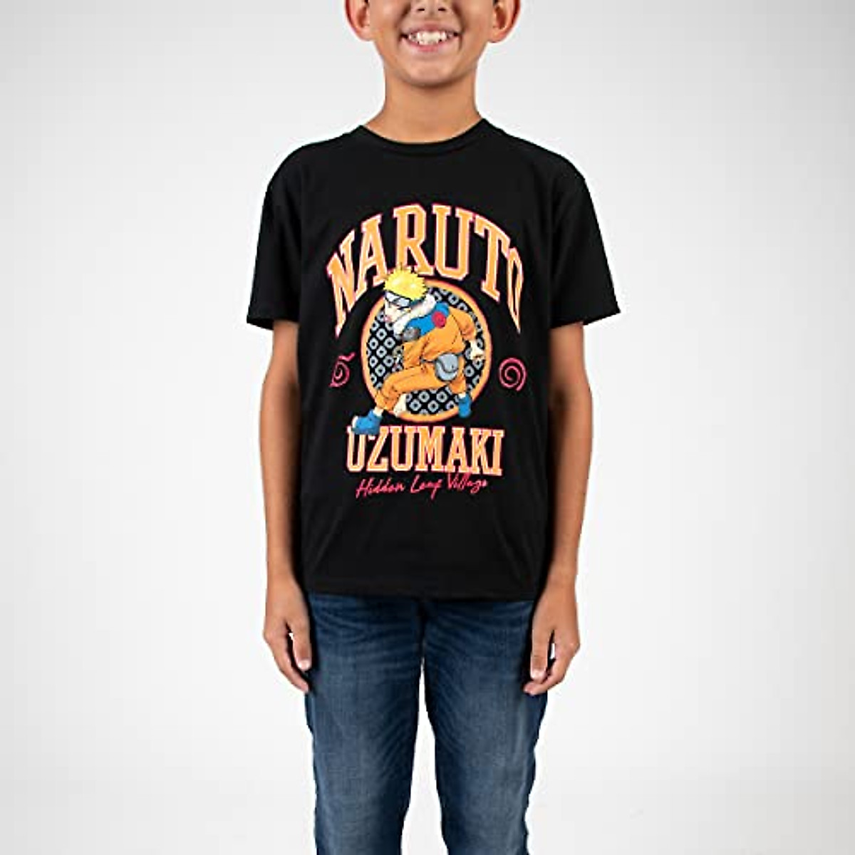 Naruto Uzumaki Crew Neck Short Sleeve 4pk Boy's Tees-XL Multicolored