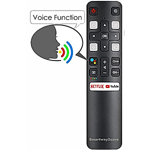 New RC802V Voice Command Smart Remote Compatible for All Android 4K UHD TCL Smart Televisions.