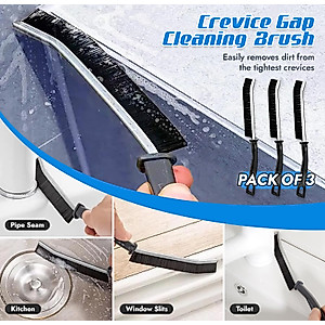 Hard Bristle Crevice Cleaning Brush, Multifunctional Small Cleaning Brush, Scrub Brush for Shower Tile, Gap Cleaning Brush for Kitchen, Bathroom & Household Use, Grout Cleaner, Toilet Brush