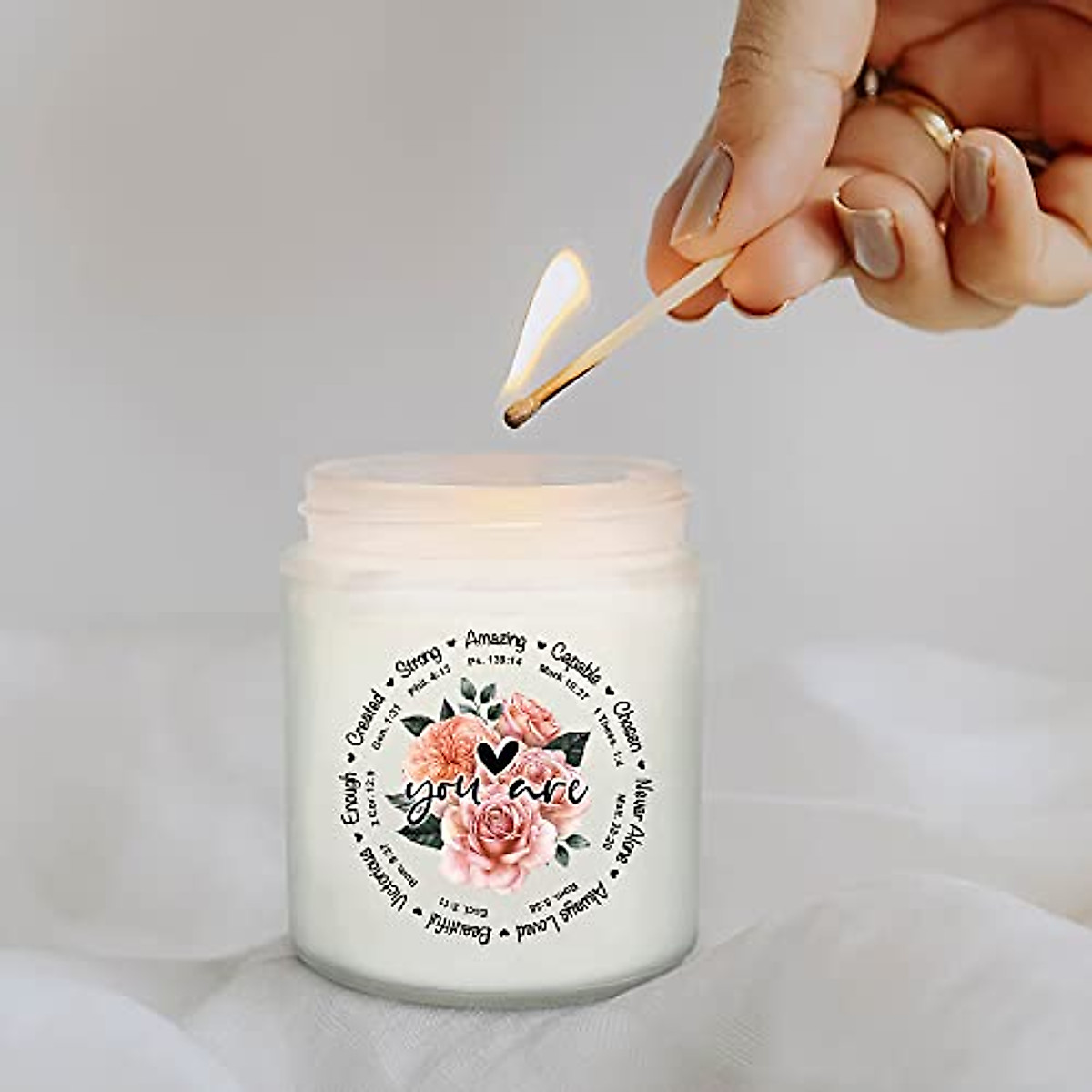 Christian Gifts for Women - Birthday Gifts for Women - Inspirational Gifts for Women - Religious Gifts for Women - Spiritual Gifts for Women, Mom, Friend, Coworker - Scented Candles Gifts for Women