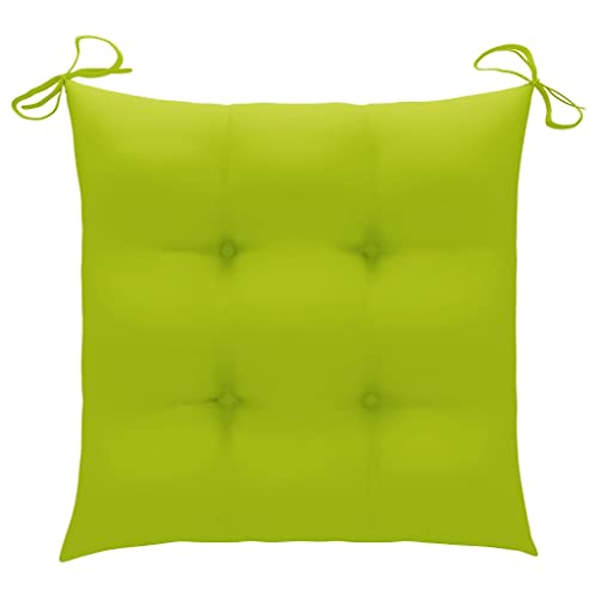 imasay Chair Cushions 4 pcs Bright Green 15.7"x15.7"x2.8" Fabric