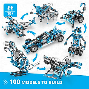 Engino Maker Pro Robotized 100 Models Set, Building Toys for Kids 10+, STEM Robotic Toy, Engineering Kit, Coding STEM Project, Gift for Boys & Girls