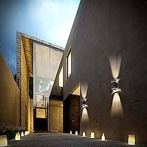 LMP LED Square Up and Down Lights Outdoor Wall Light，Body in Aluminum Waterproof Outdoor Wall Lamps，3000k 5W with Certificate ETL 1 Pack