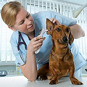 [No Beep Voice Version] Cat and Dog Ear Temperature Monitor, Pet Infrared Thermometer Only for Pets, Monitor Pet Fever in 1 Second