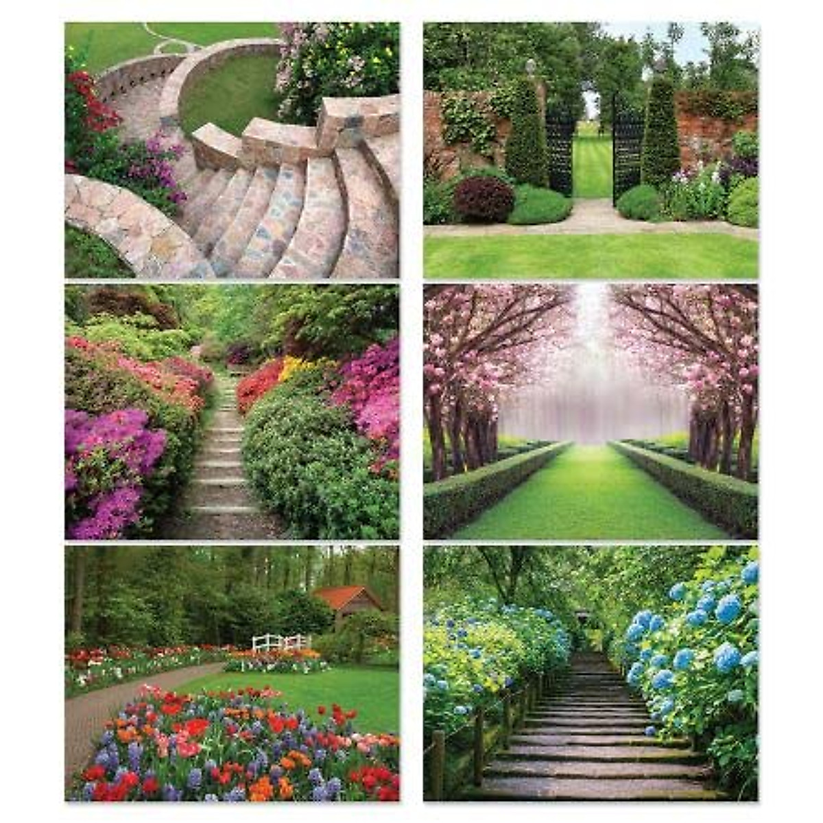 2024 Garden Path Wall Calendar, 12-Inch x 9-Inch Size Closed, 18-Inch Size Open, Large Bookstore-Quality, Spiral-Bound Hanging Monthly Wall Calendars for Kitchen & Office, by Current