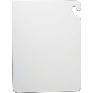 San Jamar CB101212WH Cut-N-Carry Co-Polymer Cutting Board, 12" Length x 10" Width x 1/2" Thick, White
