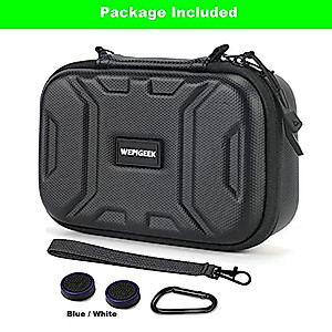 WEPIGEEK Travel Case for Razer Kishi V2 IOS/Android mobile Controller,Portable Travel All Protective,Hard Messenger Carrying Bag, Strong strap ,Soft Lining ,with Pockets for Accessories Black