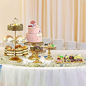 Gold Cake Stand Set Cupcake Holder for Dessert Cake Table Decor