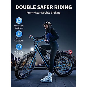 MULTIJOY Electric Bike for Adults,Upgraded 48V 20Ah Removable Battery,Peak 1000W Powerful Motor,70Mi Long Range,26"x4" Fat Tire,UL Certified 7-Speed