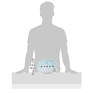 GUND Pusheen Squisheen Squishy Round Plush Stuffed Cat for Ages 1 and Up, Blue, 11”