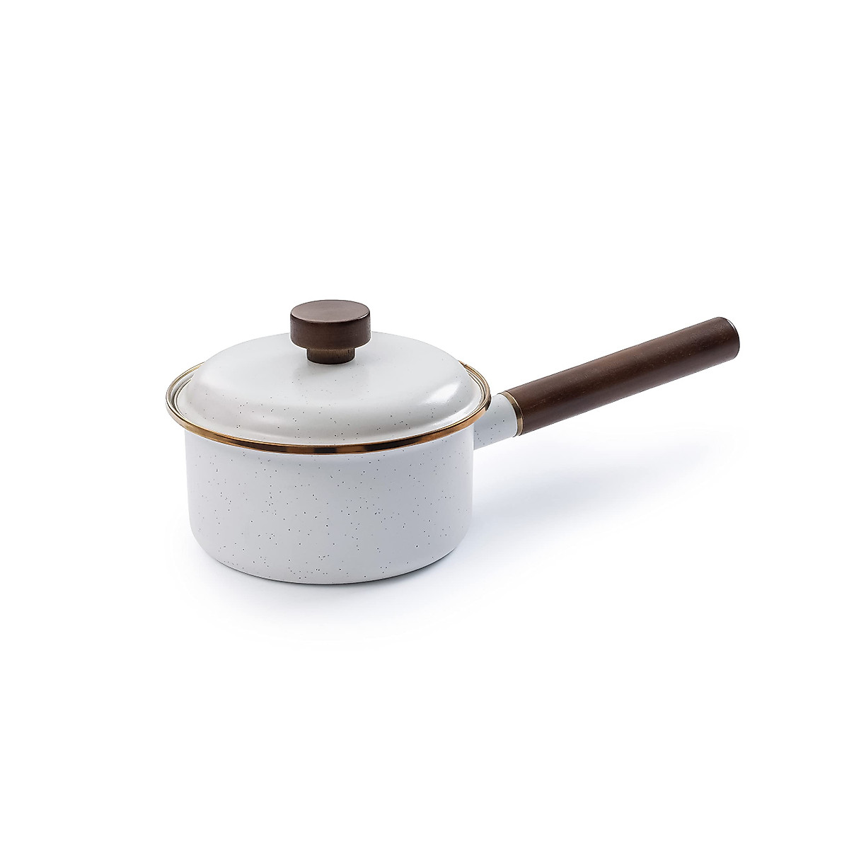 Barebones Enamel Saucepan/steelpan - Steel Cooking Pot For In The Kitchen And Camping, Durable Suace Pan With Lid