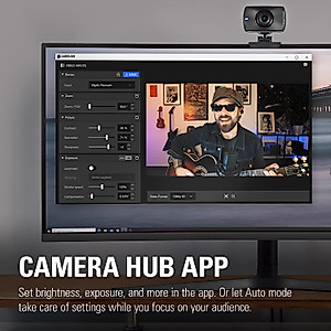 Elgato Facecam - 1080p60 True Full HD Webcam for Live Streaming, Gaming, Video Calls, Sony Sensor, Advanced Light Correction, DSLR Style Control, works with OBS, Zoom, Teams, and more, for PC/Mac