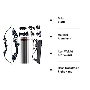 Monleap Recurve Bow and Arrows for Adults 51" Archery Set Right Hand Longbow 30-50lb Aluminum Alloy Riser Takedown Bow Arrow Quiver Bow Sight for Beginner to Intermediate Shooting Hunting (50 pounds)