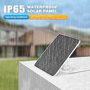 Solar Panel for Ring Doorbell, 6W Solar Panel Compatible with Ring Video Doorbell 2, Video Doorbell 3, Video Doorbell 3+, Video Doorbell 4 and Video Doorbell Plus