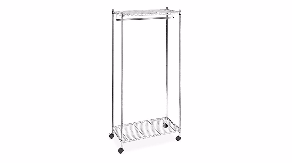 Whitmor Supreme Garment Rack - Chrome Double Shelf Organizer