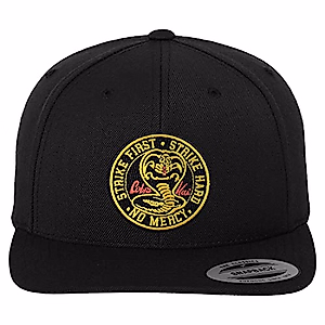 Cobra Kai Officially Licensed Patch Premium Snapback Cap (Black)