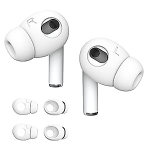 DamonLight 2 Pairs AirPods 3 Ear Tips Grip Silicone Earbuds Cover [Added Storage Pouch][US Patent Registered] Compatible with Apple AirPods 3rd Generation (White)