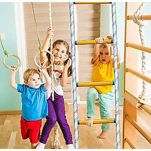WSYZHL Rope Ladder, Emergency Fire Escape Ladder for Kids and Adults 2-5 Story Homes Multi-Purpose Flame Resistant with Carabiners/10M/33Ft