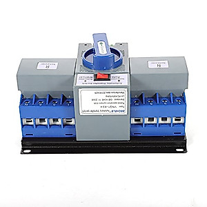 63A 4P Dual Power Automatic Transfer Switch Mini Dual Power Generator Changeover Switch Circuit Breaker Self Cast Conversion CB Level 50HZ/60HZ (4P 63A)