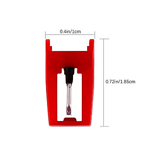 LUTER 6 Pieces Record Player Needle Turntable Needles Record Player Stylus Record Player Needle Replacement Accessories for Vinyl Record Player (Red)