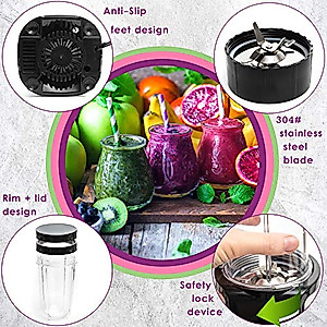 Moss & Stone 2 in 1 Personal Blender with Additional Blender Cups, Amazing Bullet Blenders For Making Smoothie, Mini Blender, White & Black Juice Blender & Smoothie Maker