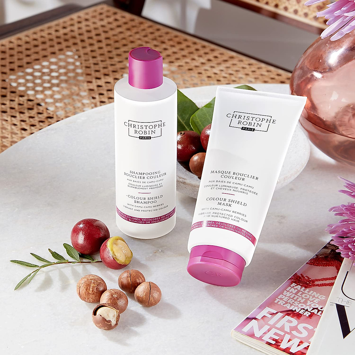 Christophe Robin Color Shield Shampoo With Camu Camu Berries for Color-Treated Hair - Nourishing, Anti-fade 8.4 fl. oz