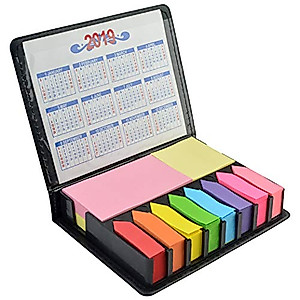 2000 Pieces Page Markers Tabs Page Flags Sticky Index Tabs Arrow Flag Tabs, Fluorescent Color Note Tabs Colored Page Markers Labels Sticky Notes Writable File Tabs Flags with PU Box, 11 Colors 3 Sizes