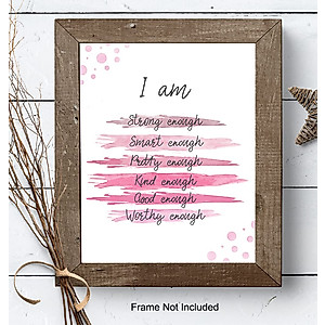 Positive Quotes Wall Decor - Positive Affirmations for Women - Motivational Wall Art - Encouraging Wall Decor - Encouragement Gifts for Women - Inspirational Wall Decor Posters - 8x10 UNFRAMED
