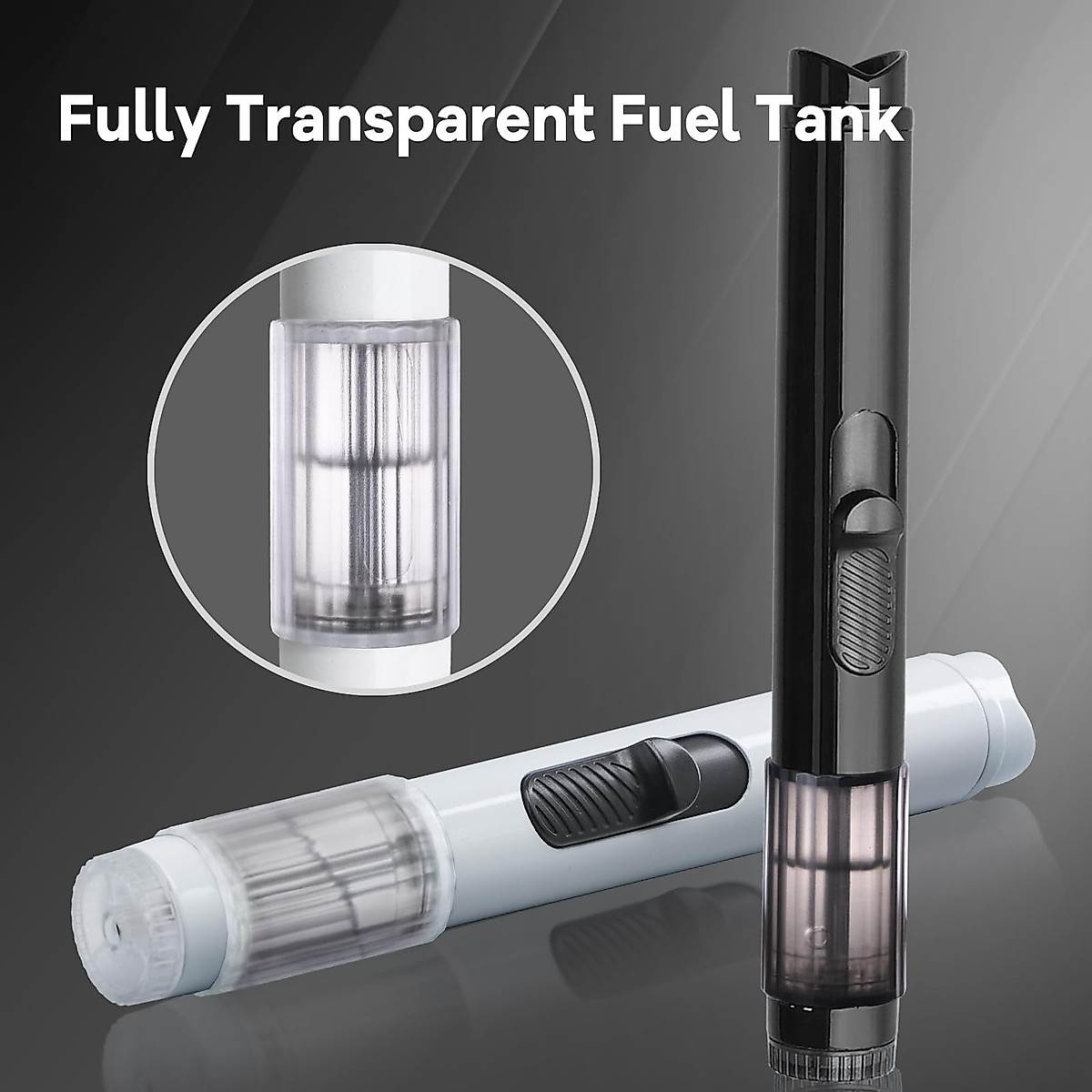 Luxgaze Torch Lighters 2 Pack Butane Lighter Refillable Jet Flame Lighter Adjustable Gas Torch Lighter Windproof Pen Torch Long Lighter Multipurpose for Camping Candle Grill BBQ(Butane Not Included)