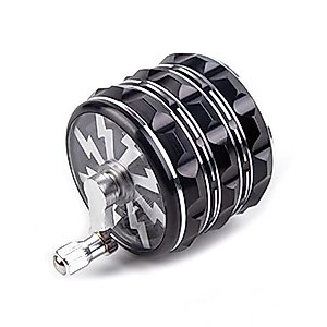 2.5 Inch Hand Crank Grinder, Potable Large Grinder With Clear Top Cover, Best Gift(Black)