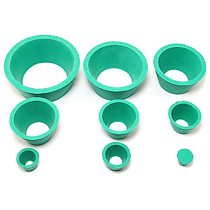 MEETOOT Suction Bottle Pad Silicone Funnel Holder Kit 9 in 1 Buchner Funnel Flask Adapter Green Rubber Filter Gasket Seal Ring Tapered Collar
