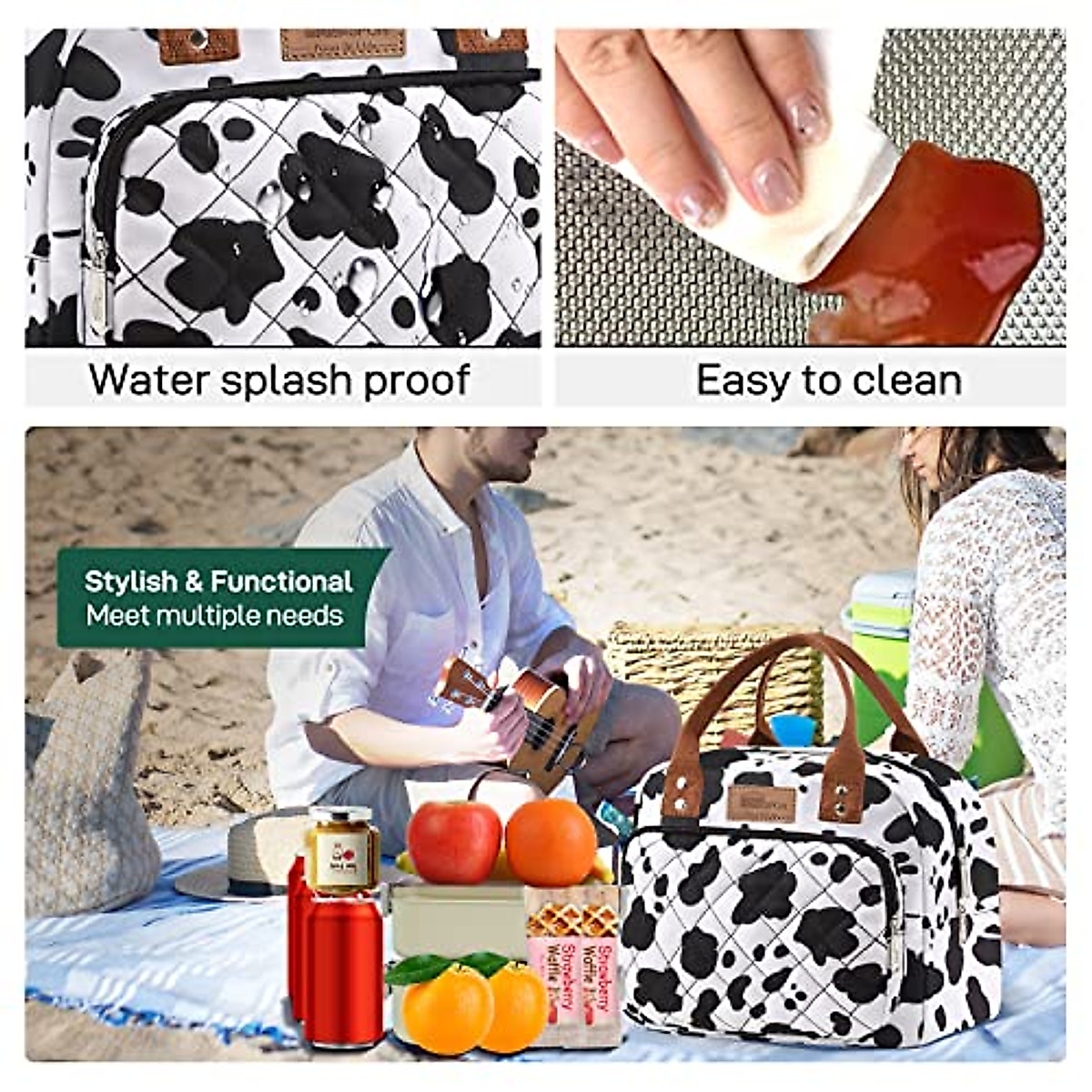 Buringer HOMESPON Lunch Bag for Woman Man Insulated Lunch Box Tote Bag for Work Picnic or Travel